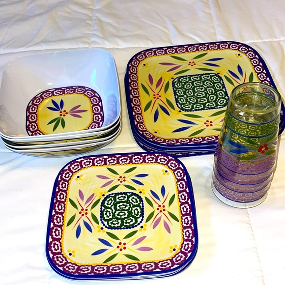 Temp-Tations | Dining | Nwt Temptations Confetti Melamine Presentable ...